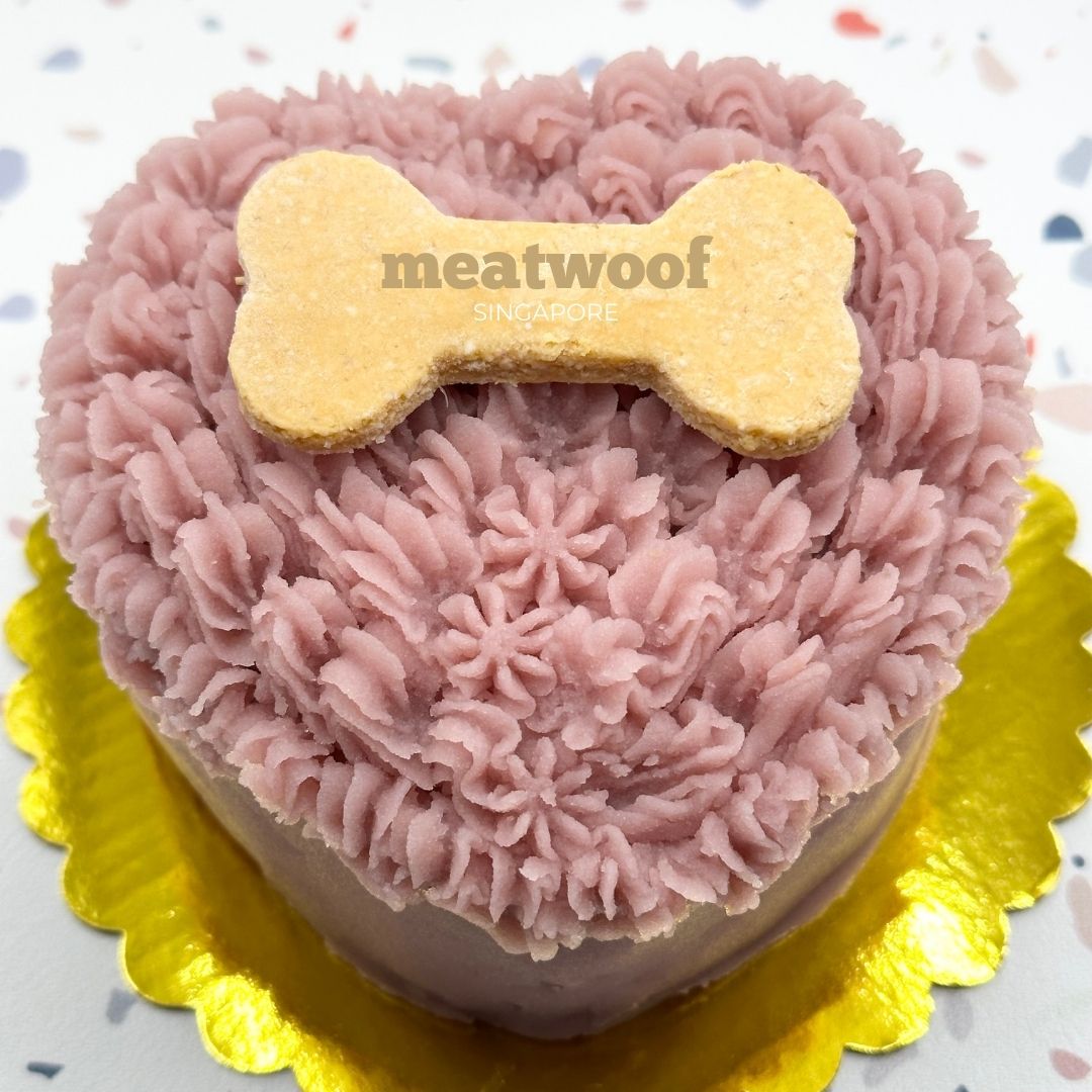 Cakes For Dogs | Heart Dog Cake | Puppy Love - Meatwoof Singapore